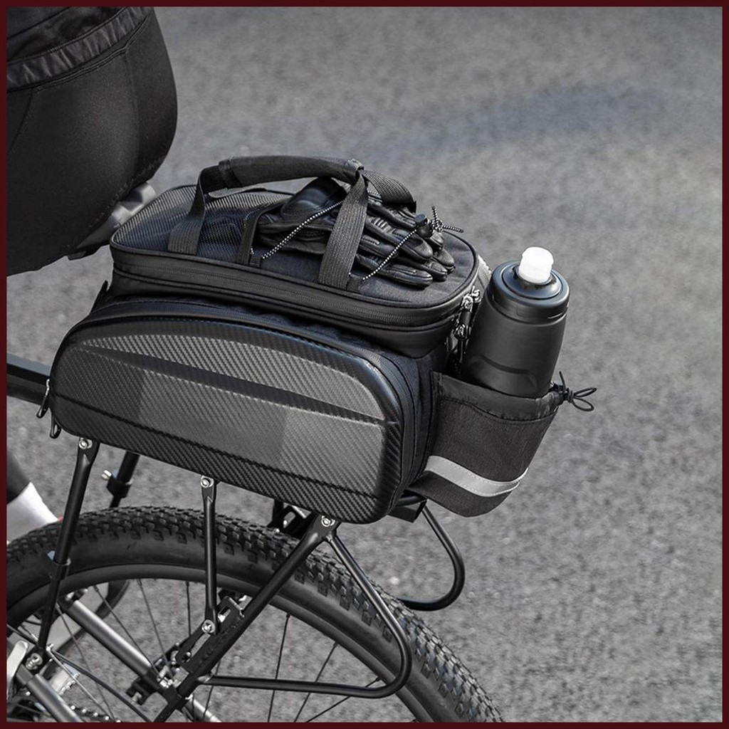 Bike Rack Bag Cargo Pannier Expandable Bike Rear Rack Storage Pannier ...