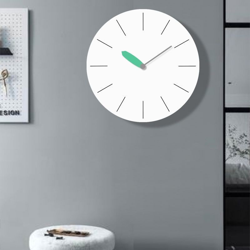 Modern Wall Clock, Frameless Round White Wall Clocks Minimalism, Easy ...
