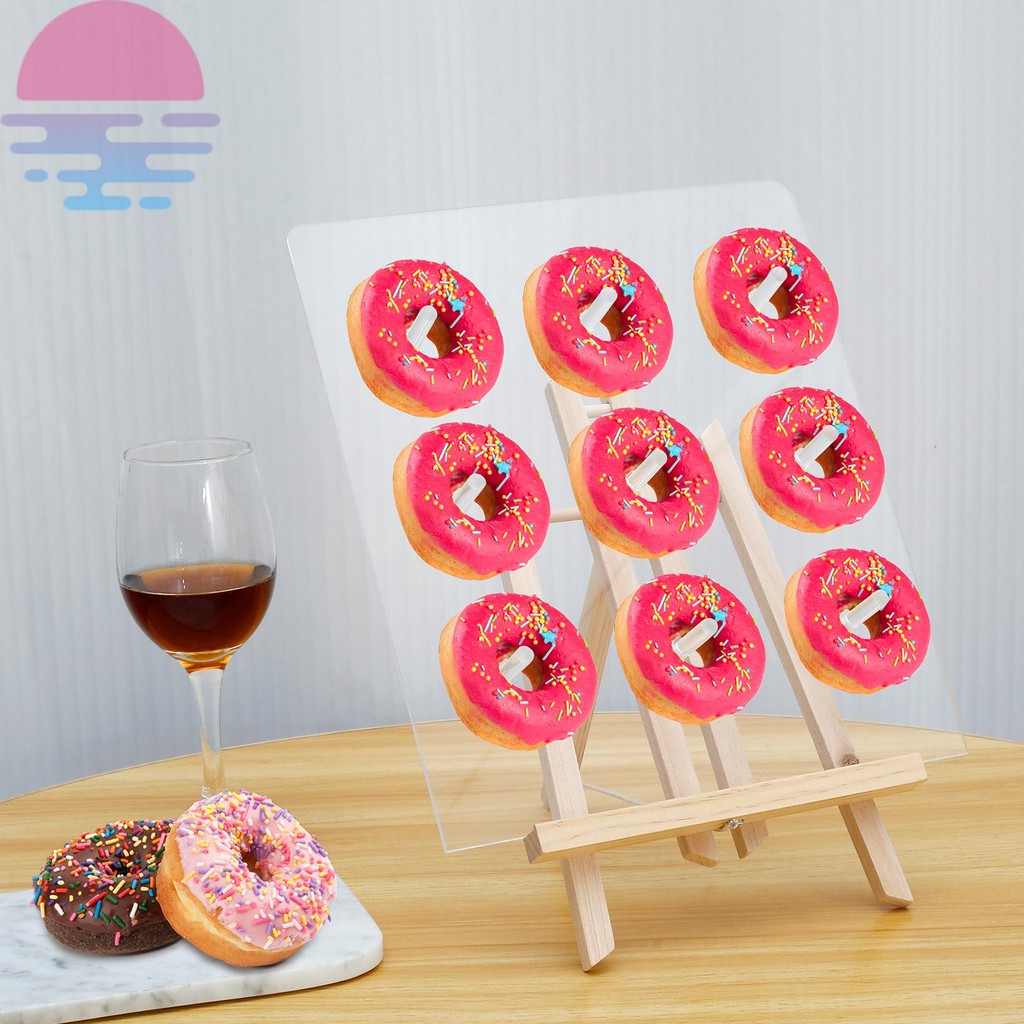 Square Donut Wall Display Stand Clear Acrylic Doughnut Bagel Holder ...