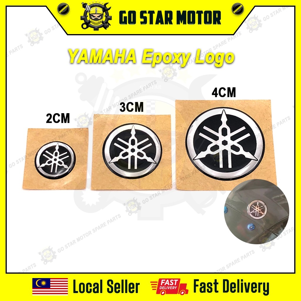 YAMAHA Logo Emblem Sticker Epoxy LC135 Y15ZR Y125ZR RXZ R1 R6 MT09 R25 ...