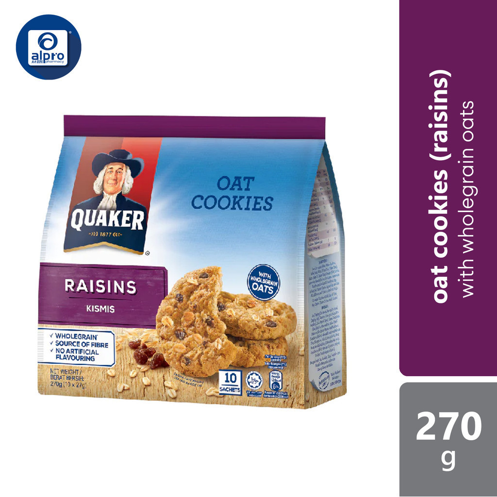 Quaker Oat Raisins Cookies 27g x 10 | Shopee Malaysia