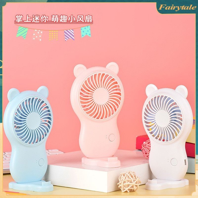 Handheld Fan Bear Table Fan USB Rechargeable portable Fan library ...