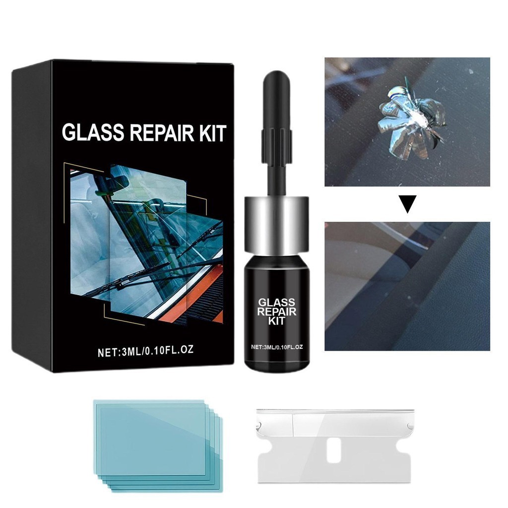 Glass Chip Repair Kit Windshield Chip Repair Kit Automotive Windscreen ...