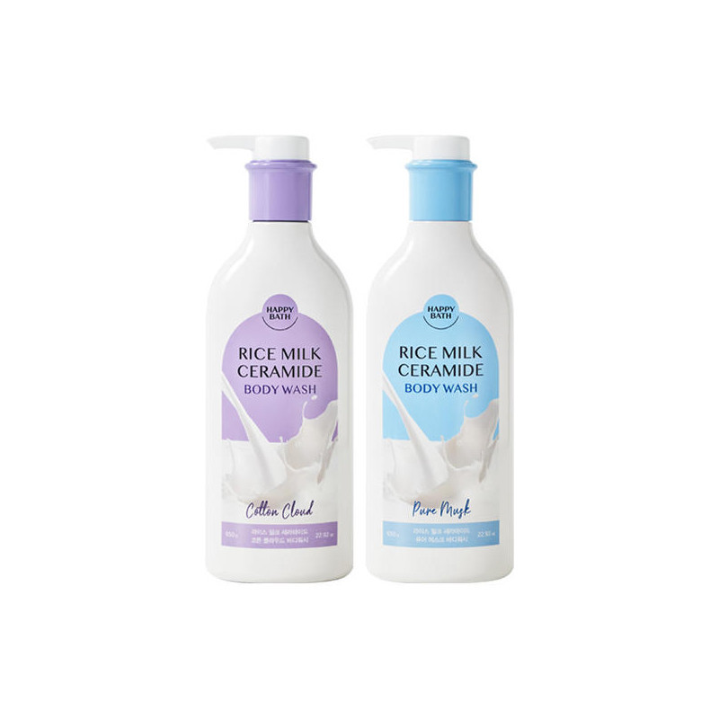 HAPPY BATH Rice Milk Ceramide Body Wash 650g | Shopee Malaysia