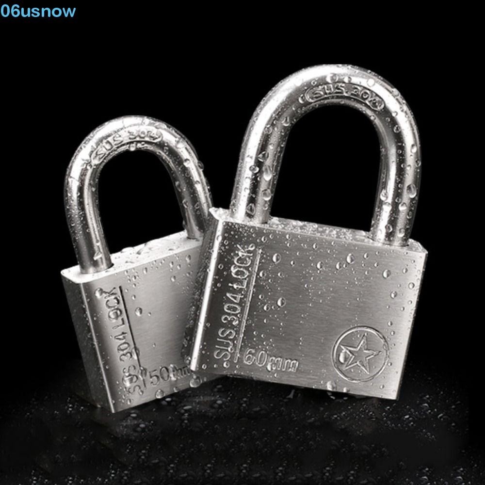 USNOW 304 Stainless Steel Padlock, Weatherproof Heavy Duty Gate Padlock ...