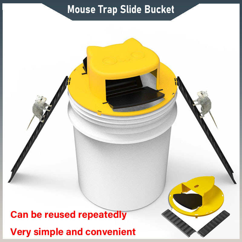 Automatic Mouse Trap Slide Bucket Lid Rat Trap Mouse Drop in The Bucket ...