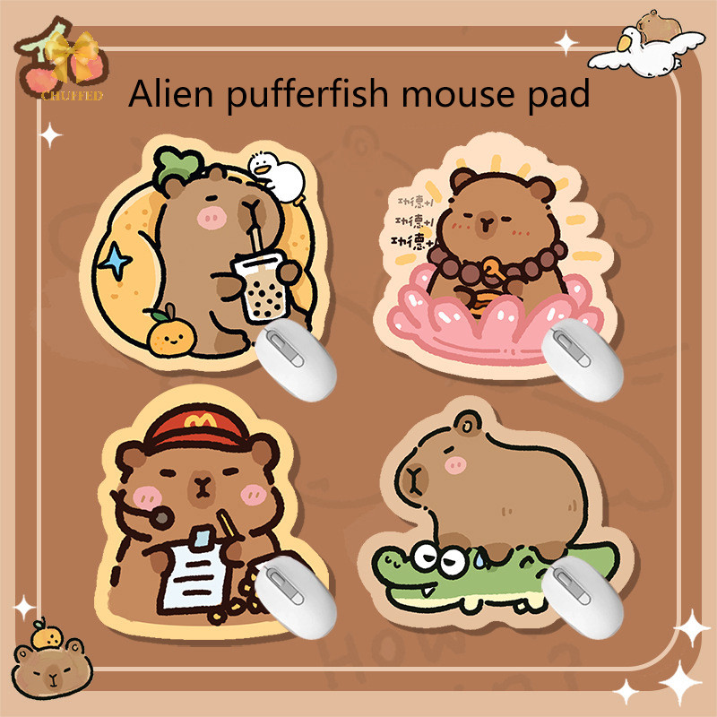 Chuffed Cartoon Cute Capybara Mouse Pad Computer Desk Mats Creative ...