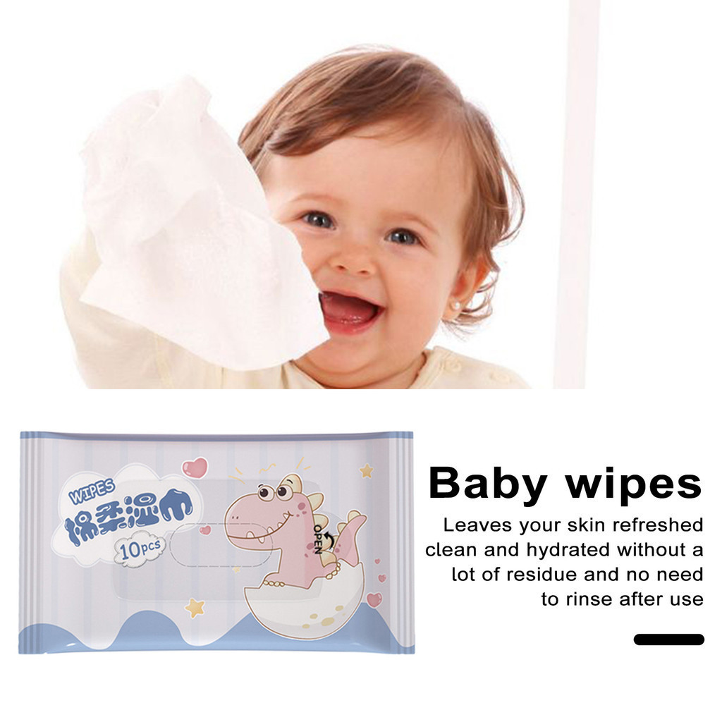 KAO* 10 Bags Mini Wet Wipes Portable Soft Gentle Small Easy to Carry ...