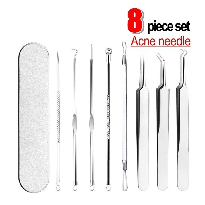 Professional Blackhead and Whitehead Remover Tool Kit: 8-Piece Acne ...