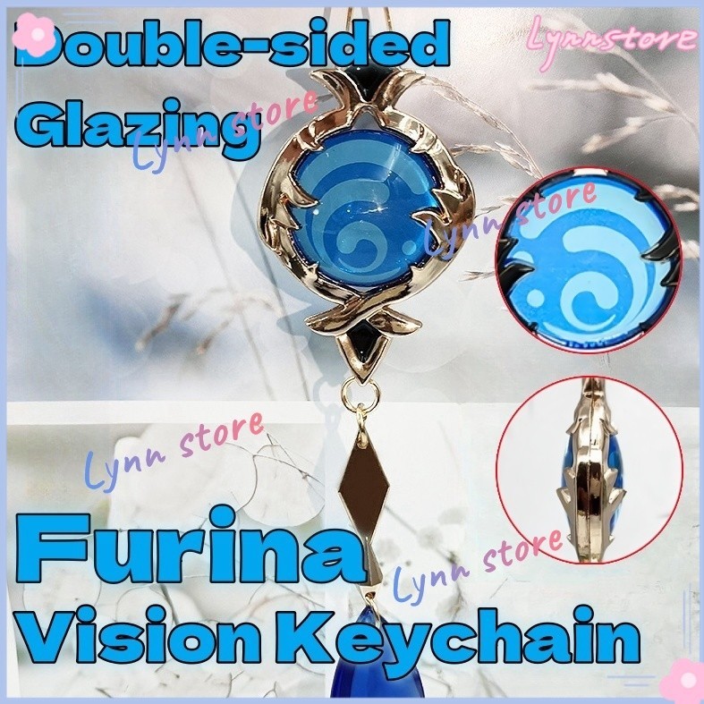 Genshin Impact Vision Fontaine FURINA VISION Keychain Double-Sided ...