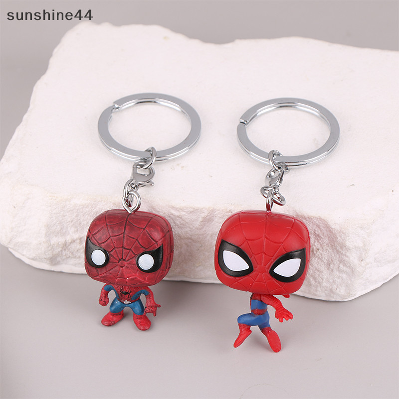 shine Spider-Man Gwen Stacy Peter Parker Miles Morales Keychain Action ...