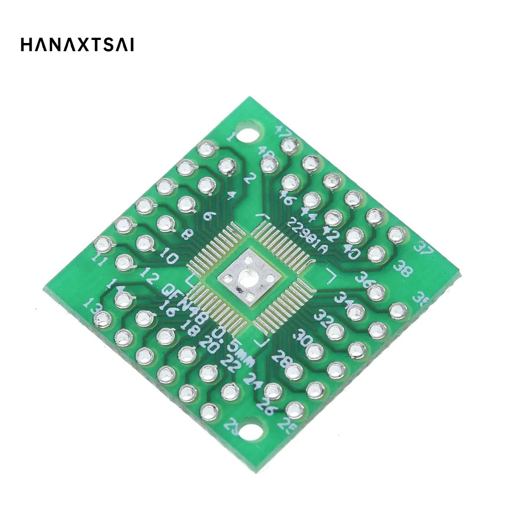 2 5pcs/lot HTQFP QFN48 to DIP48 QFN44 0.5mm QFP48 QFP44 PQFP LQFP Adapter Plate (QFN48 to DIP48 ...