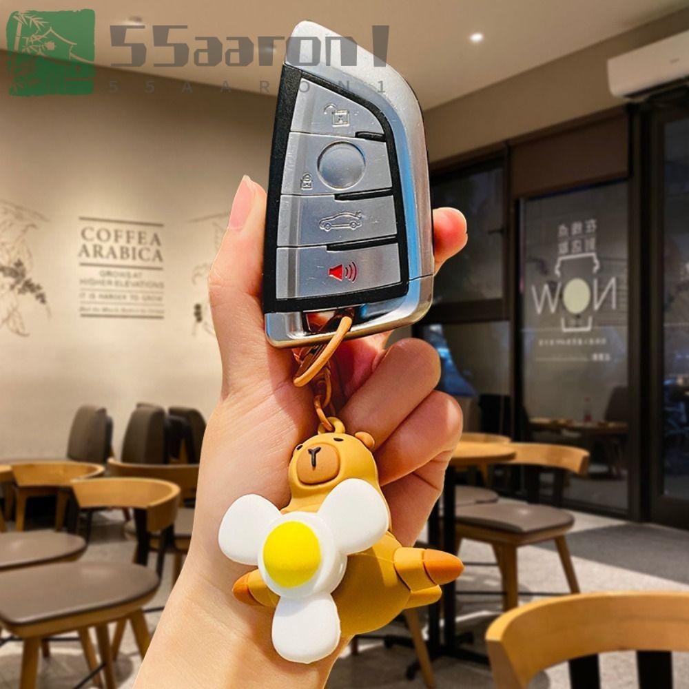 AARON1 Capybara Keychain, Fly A Plane Happy Spin Capybara Keyring, Cute ...