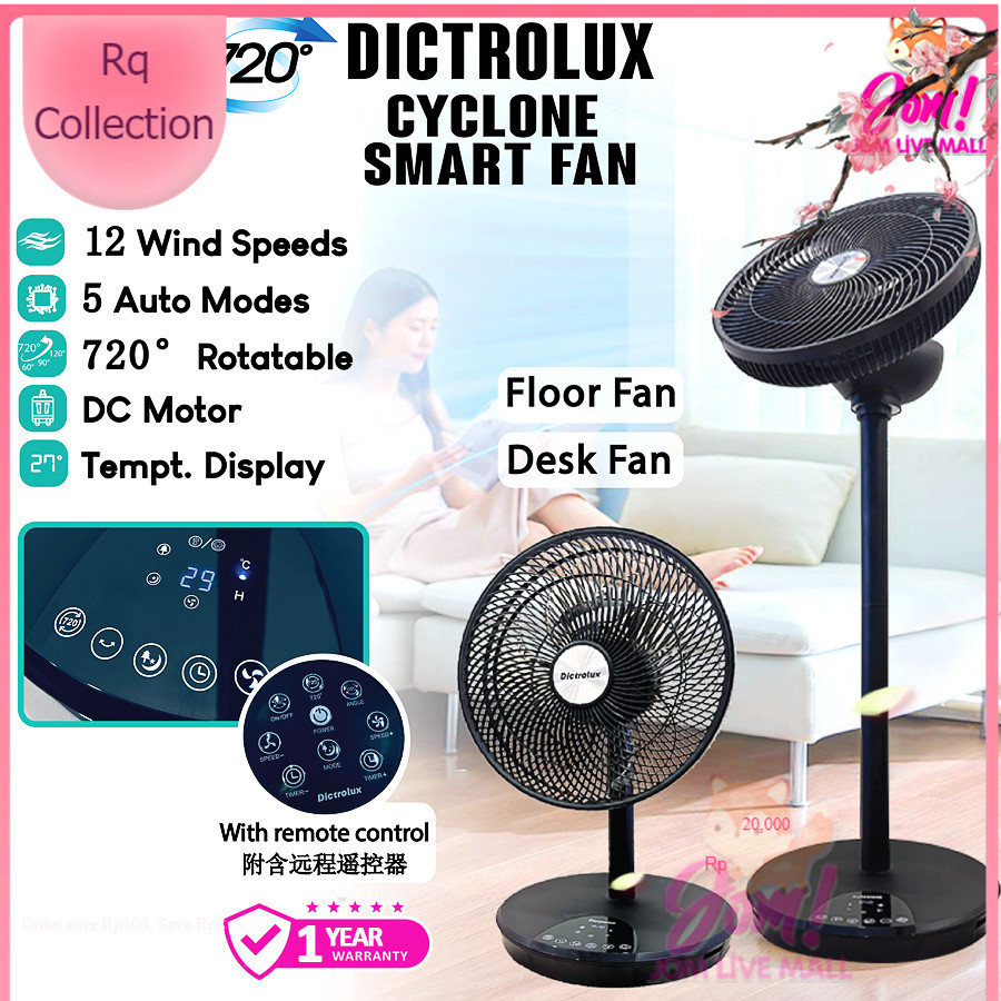 DICTROLUX Smart Stand Fan Air Cooler Wireless Circulation Fans Strong ...