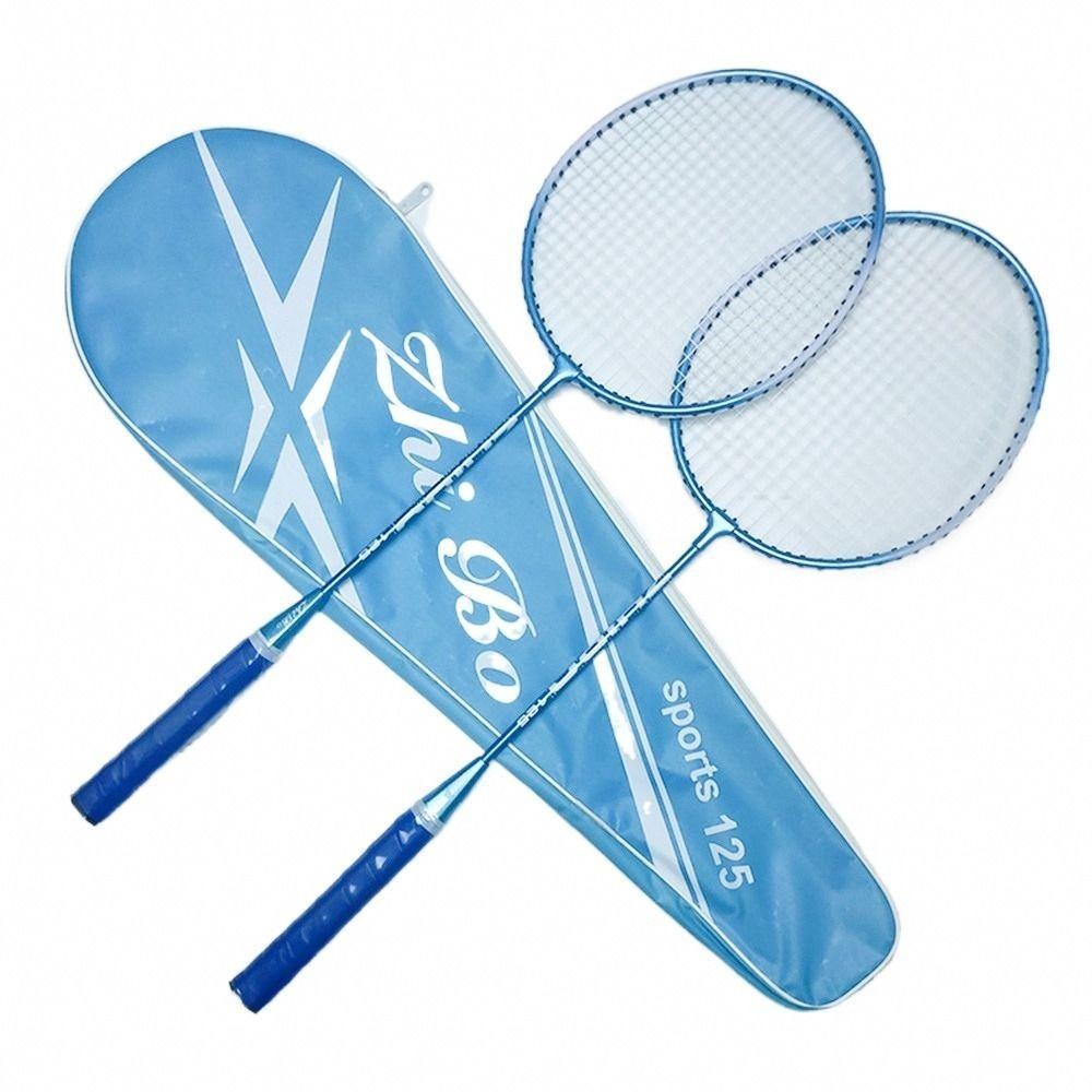 PEASEE Badminton Rackets, Pink Blue Alloy Carrying Bag, Professional ...