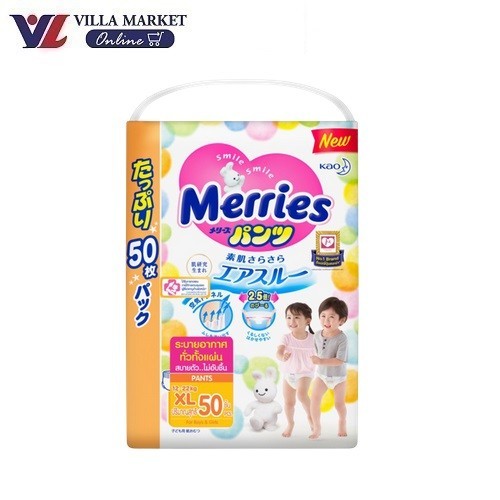 Merries Diaper Pants Xl 50Pcs Diapers 50Pcs | Shopee Malaysia