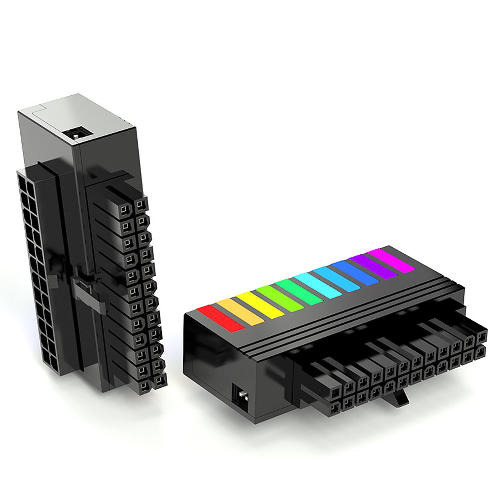 keepdreaming New ATX 24Pin To 90 Degree Power Plug Adapter ARGB ...