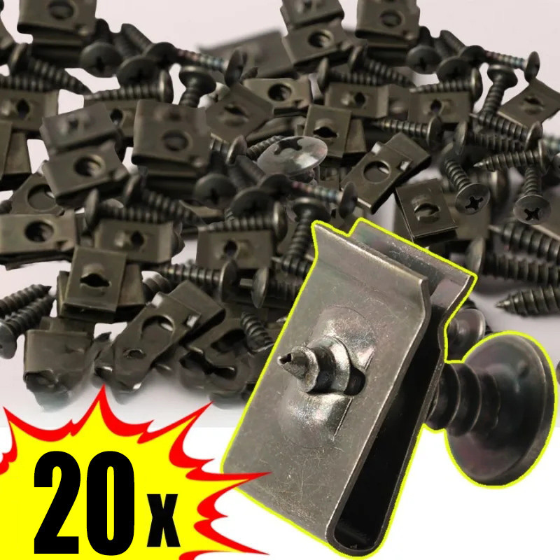 Universal Metal Fastener Clip - Car Screw Base Bayonet Clips - For ...