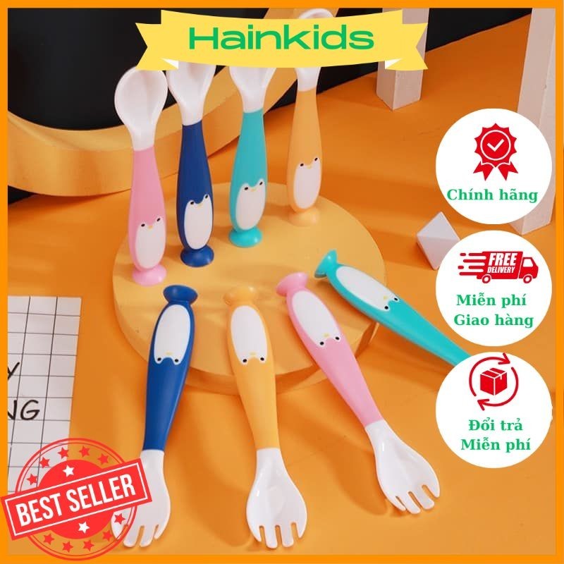 Bendable Spoon and Fork Set with Storage Box for Baby Learning to Scoop ...