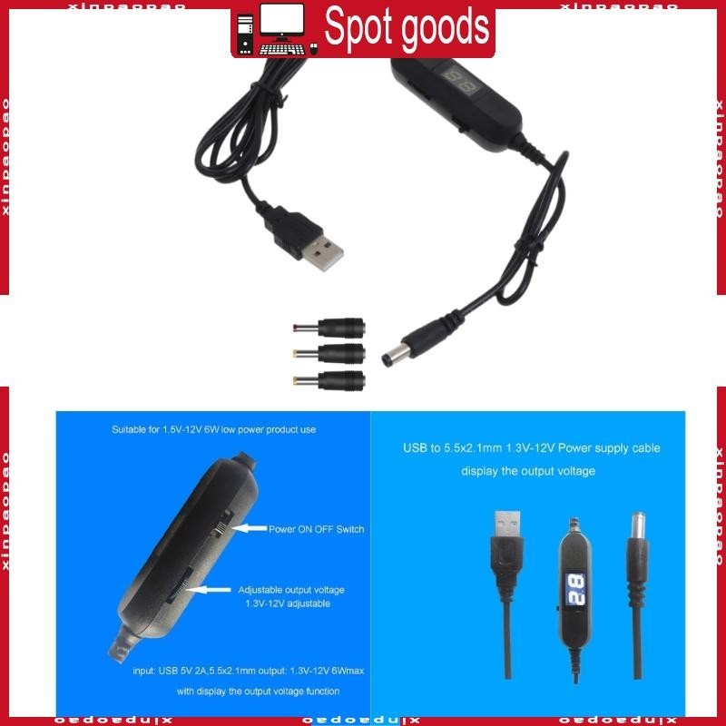 XI USB 5V to DC 1 5V-12V Converter Step Up Voltage Converter Cable USB ...