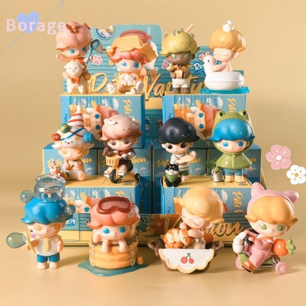 BORRAONE Anime Cartoon Figure Model, Cute Dimoo Pets Vacation Box, Toys ...