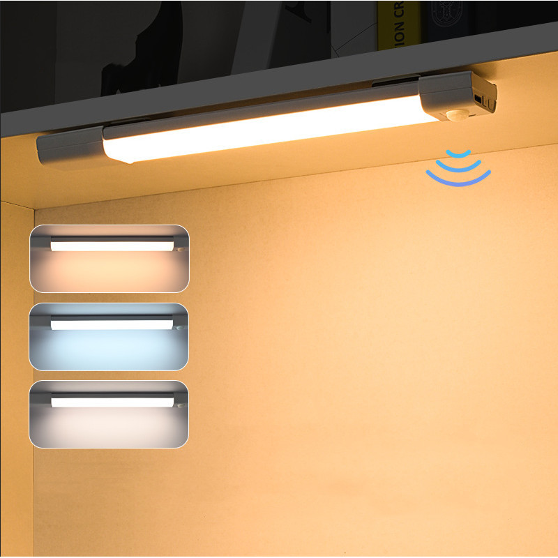 Three-color Light Human Body Induction Light Bar Smart led Long Strip ...