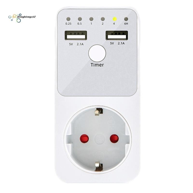 Intelligent Programmable Countdown Timer Socket Electrical 6hr Socket For Usb Interface Switch
