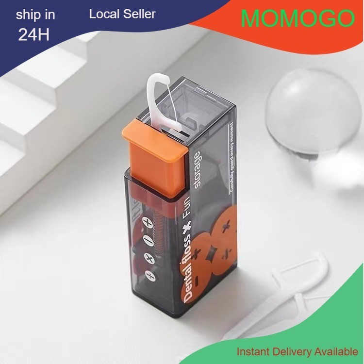 Portable Automatic Floss Storage Box With Push Button And 10pcs Floss ...