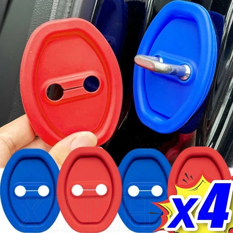 1/2/4PCS Auto Door Lock Buckle Cover - Car Door Lock Shock Absorber ...