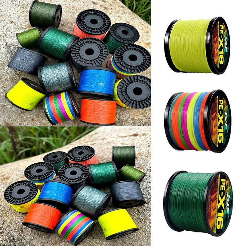 JOF 16 Strands Multifilament Braided PE Fishing Line 100/300M/500M ...