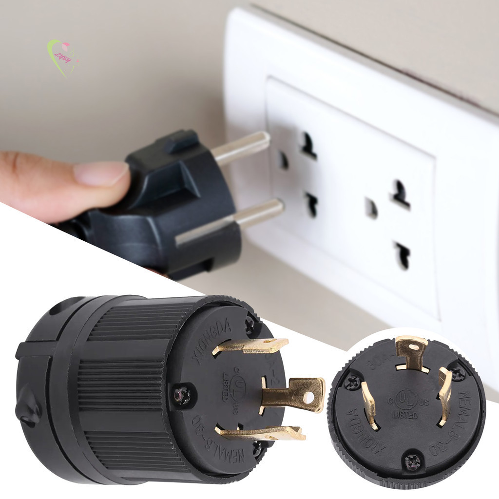 30A Power Plug Industrial Grade Heavy Duty 3 Wire Grounding Power Plug ...