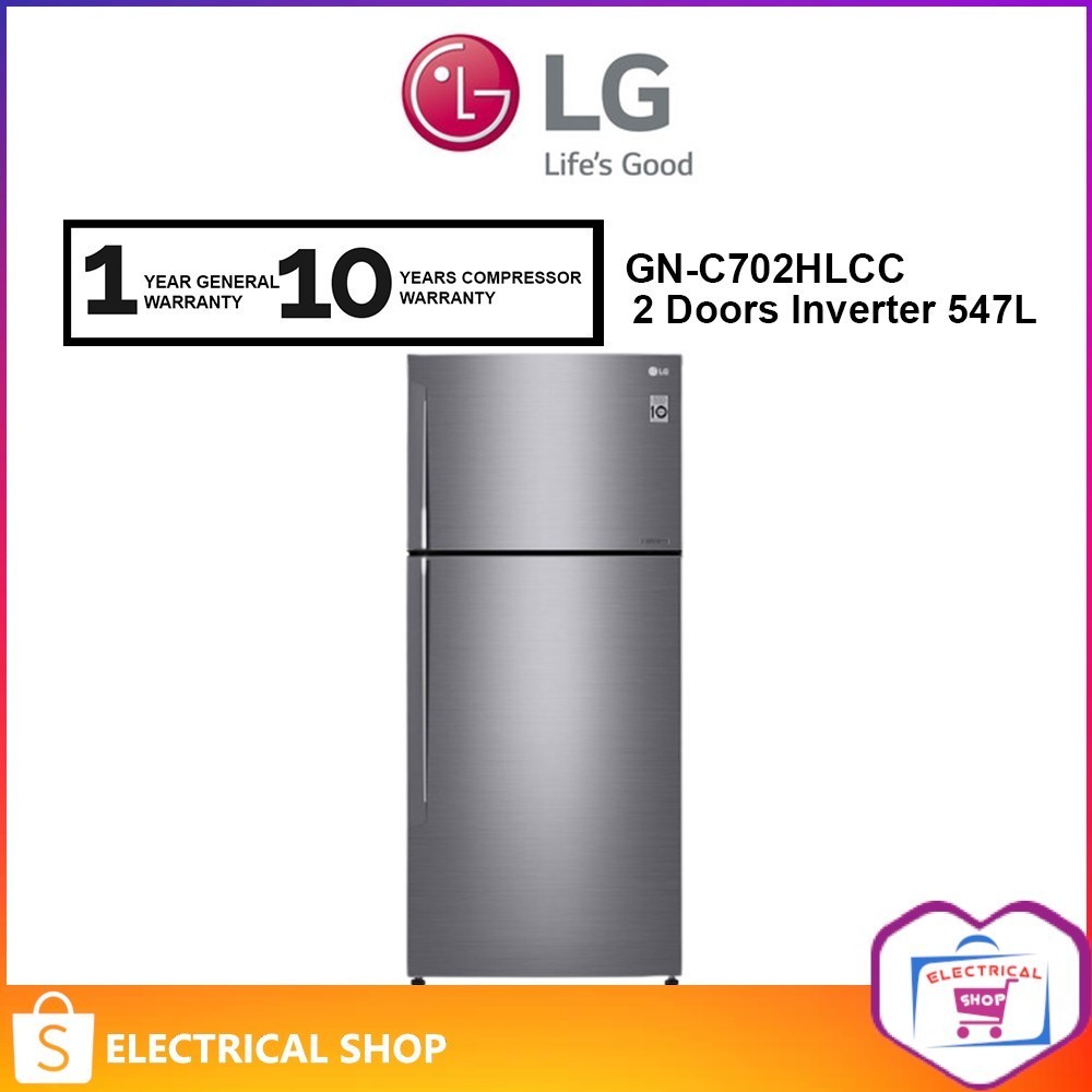 LG Fridge Inverter 547L GN-C702HLCC 2 Doors Refrigerator GNC702HLCC ...