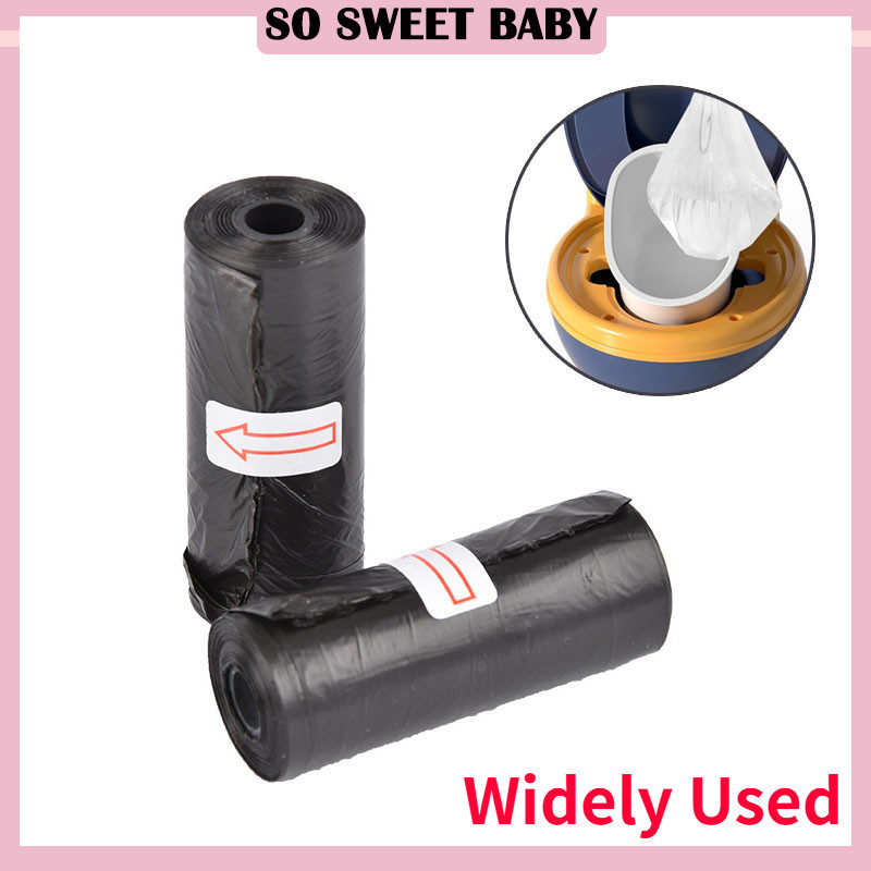 20PCS/Roll Portable Diaper Plastic Bag Potty Training Toilet Bowl Bag ...