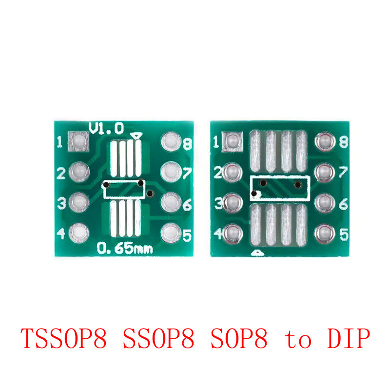 10pcs SMD to DIP Pin Adapter TSSOP8 SSOP8 SOP8 to DIP8 PCB SOP-8 SOP ...