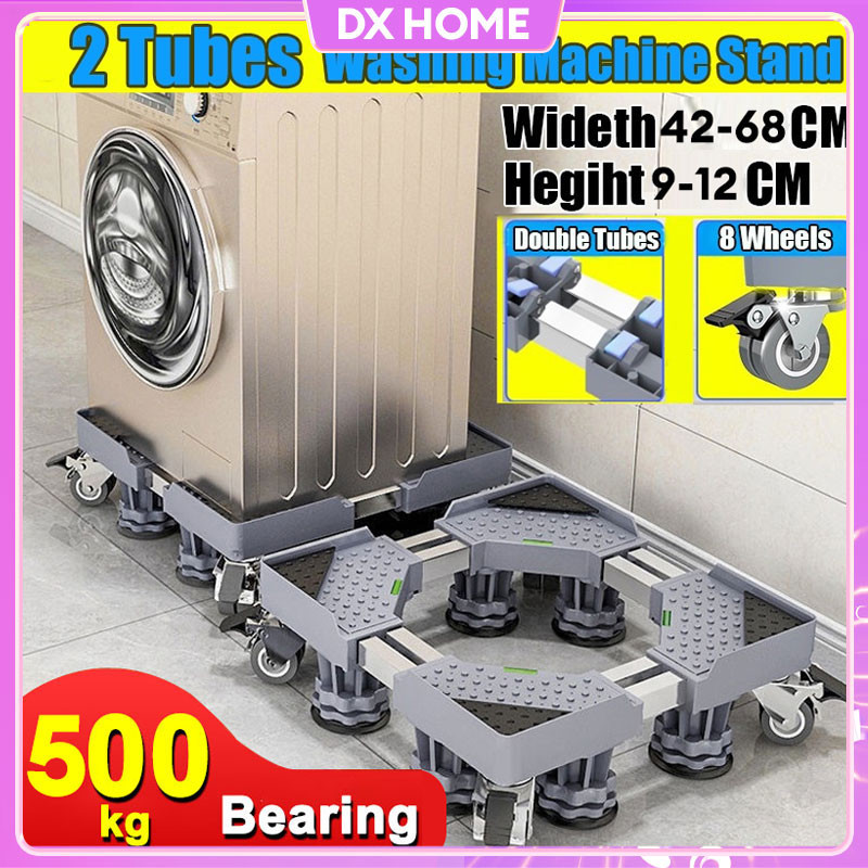 Stainless steel washing machine base stand | Heavy duty movable fridge ...