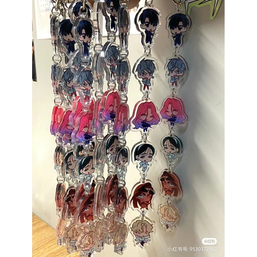 ALIEN STAGE Anime KeyChain Women Key Chain for Men Key Ring Acrylic Car ...