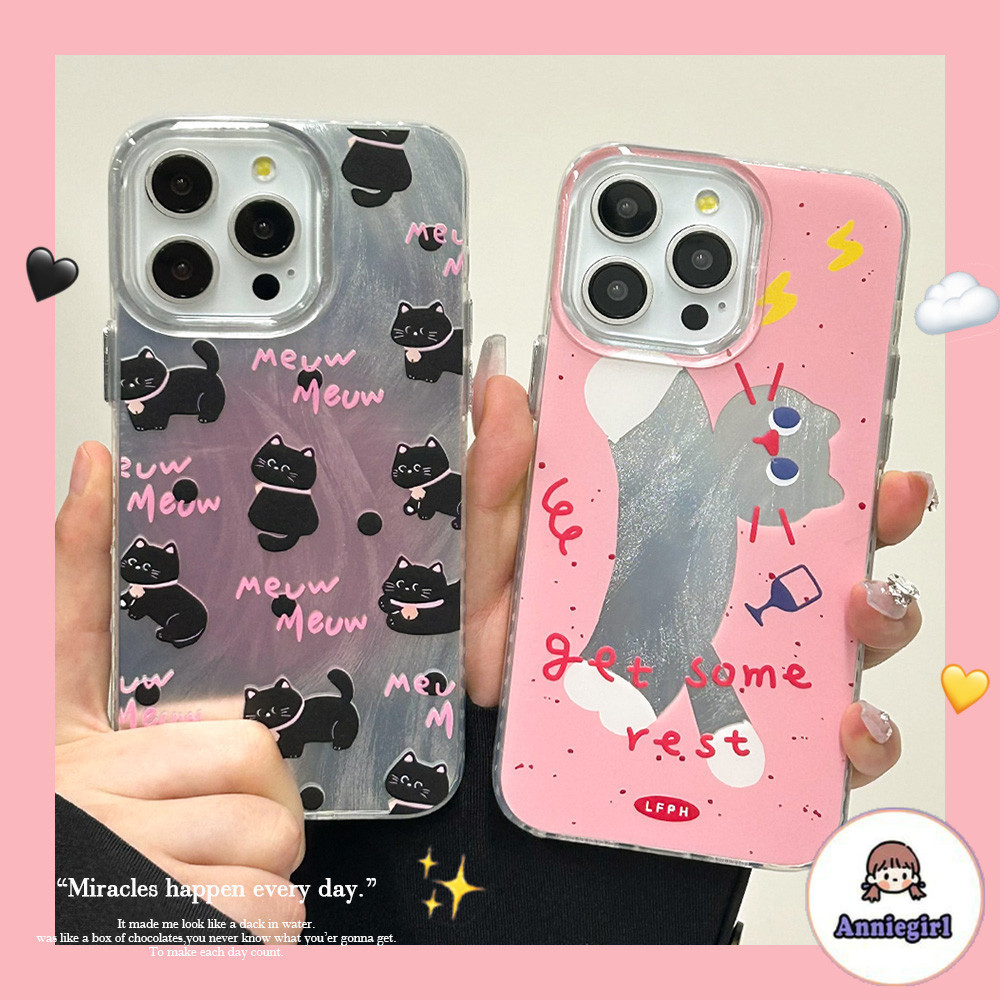 Girly Cartoon Cat Feather Yarn Phone Case for Iphone 11 15 14 Pro Max ...