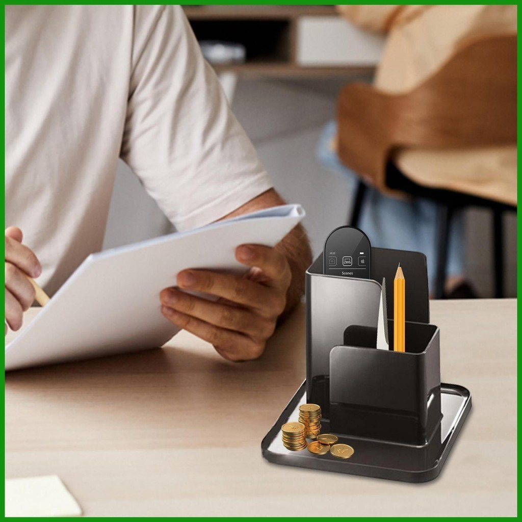 TV Remote Holder Bedside Table Storage Basket Box Organizer Desk ...