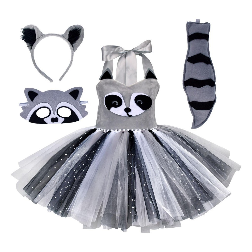 Halloween Baby Girl's Raccoon Toddler Costume Cosplay Costume for ...