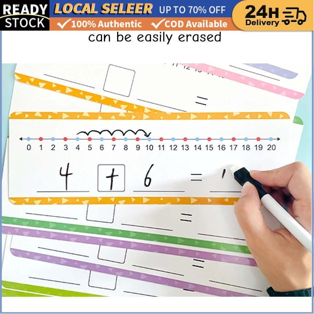 19 Pcs Dry Erase Number Line Card 0-20 Arithmetic Cards Addition ...