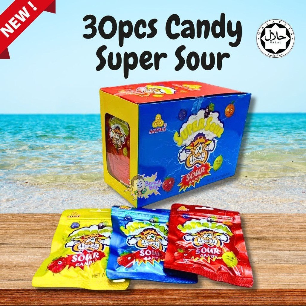 30pcs x12g Sanwa Super Sour Candy Gula Masam Hard Candy | Shopee Malaysia