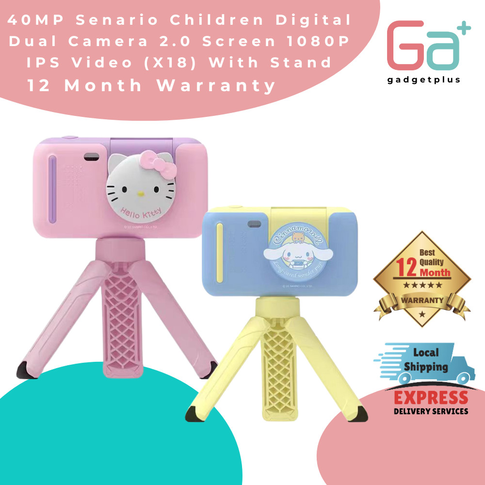 Sanrio Children Flip Camera Kawaii Cinnamoroll Y2K Stuff Cute Cartoon ...