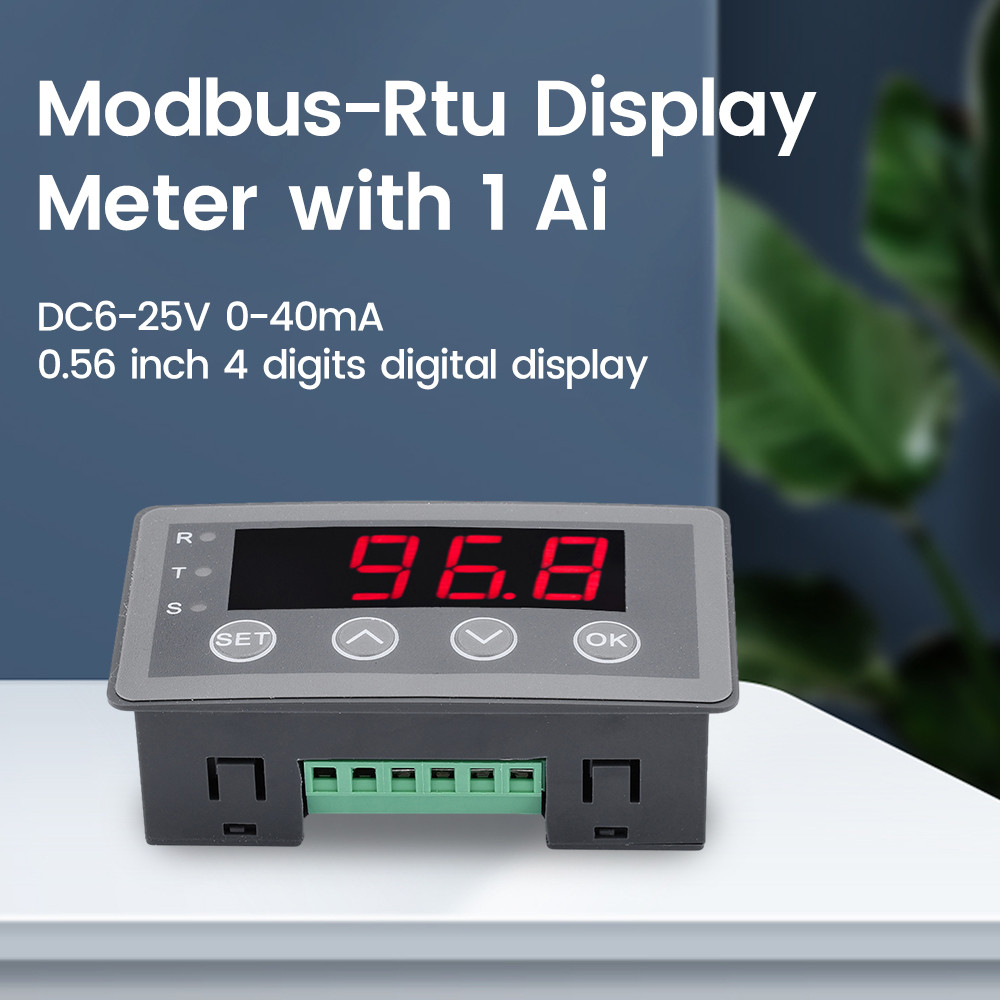DC 6-25V 0-40mA 0.56 inch 4-Digit Digital Display RS485 Serial Communication MODBUS-RTU Can ...