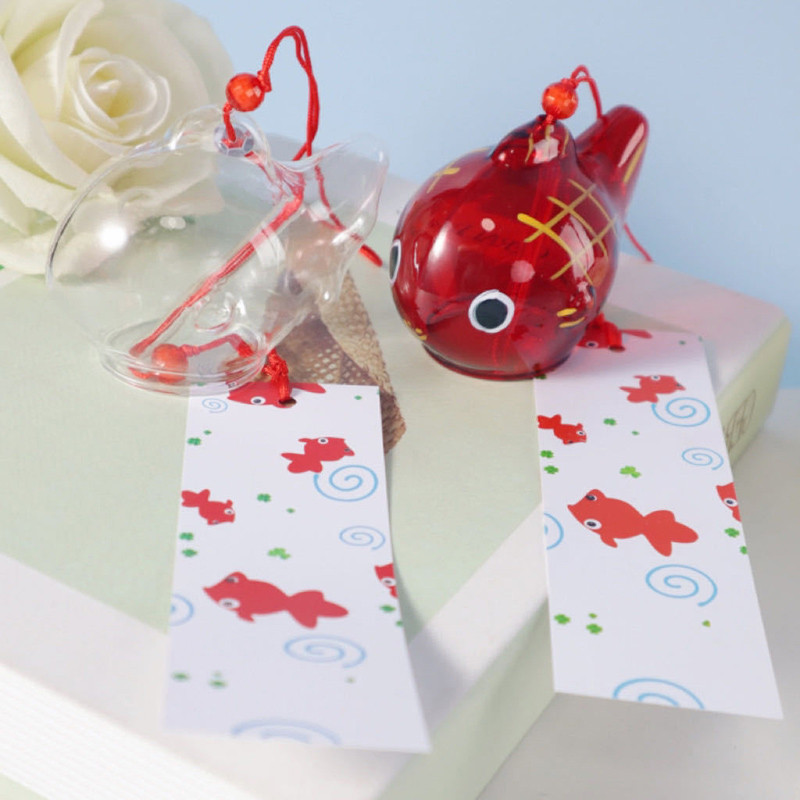 Good Luck Koi Wind Chime Hand Painted Goldfish For Diy Home Decor ...