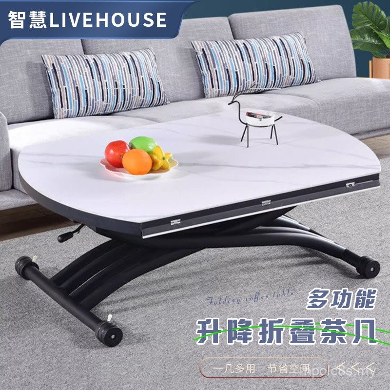 Angkat Pelbagai fungsi Meja Kopi Pangsapuri Kecil Meja Makan Bulat Dwi ...