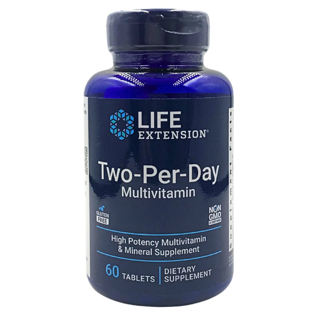 Life Extension Multivitamin Two-Per-Day Tablets (60 tablets or capsules ...