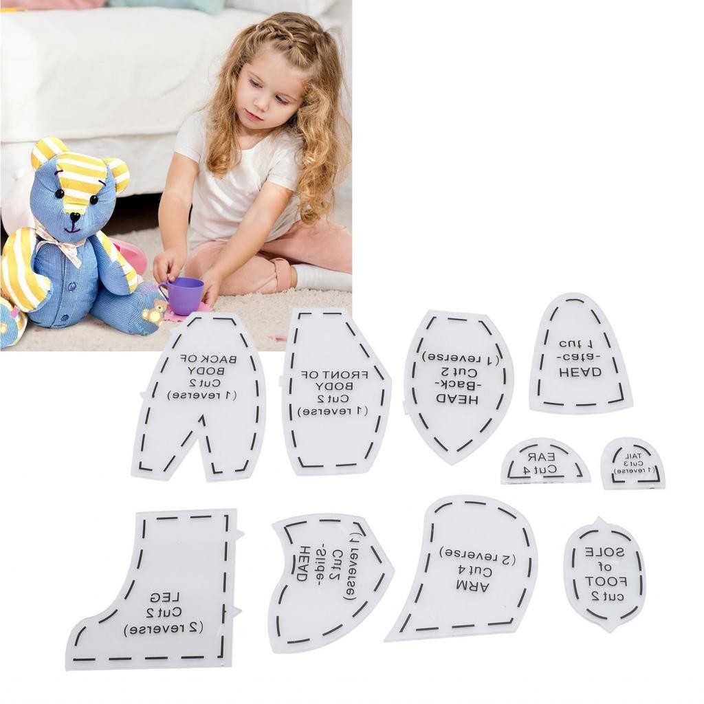 Keaostore Memory Bear Template Ruler Set Easy Patterns for Sewing and ...