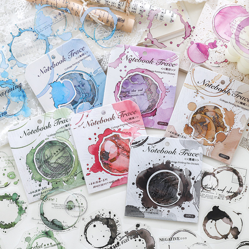 ENWEI 30 Pcs [Handwritten Deep Trace Series] Collage Imprint Ledger ...