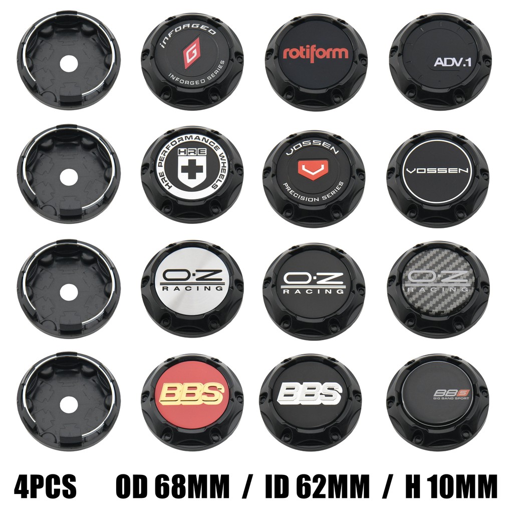 JDM Car Racing 68mm OZ Wheel Cap ADV1 INFORGED Emblem Wheel Cover Cap ...