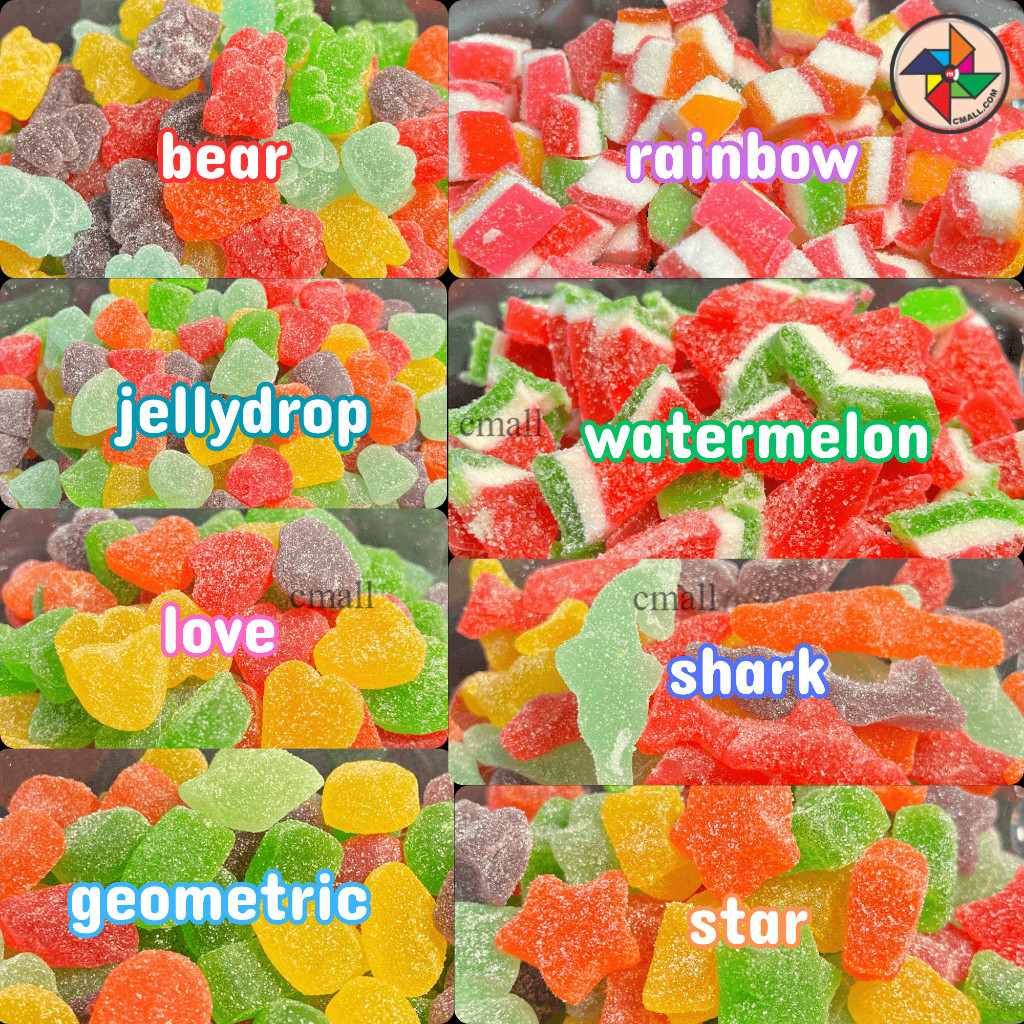 [CM] Assorted Gummy / Gula Jelly / Mixed fruit Pastiles 200g 500g 700g | Shopee Malaysia